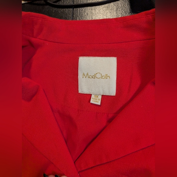 Modcloth | Dresses | Modcloth Red Retro Dress | Poshmark